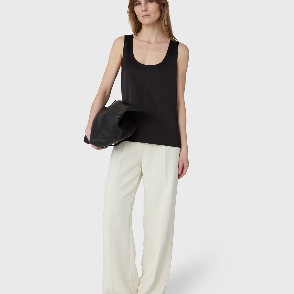 Shop The Scala Satin Tank Top Black – Marville Road